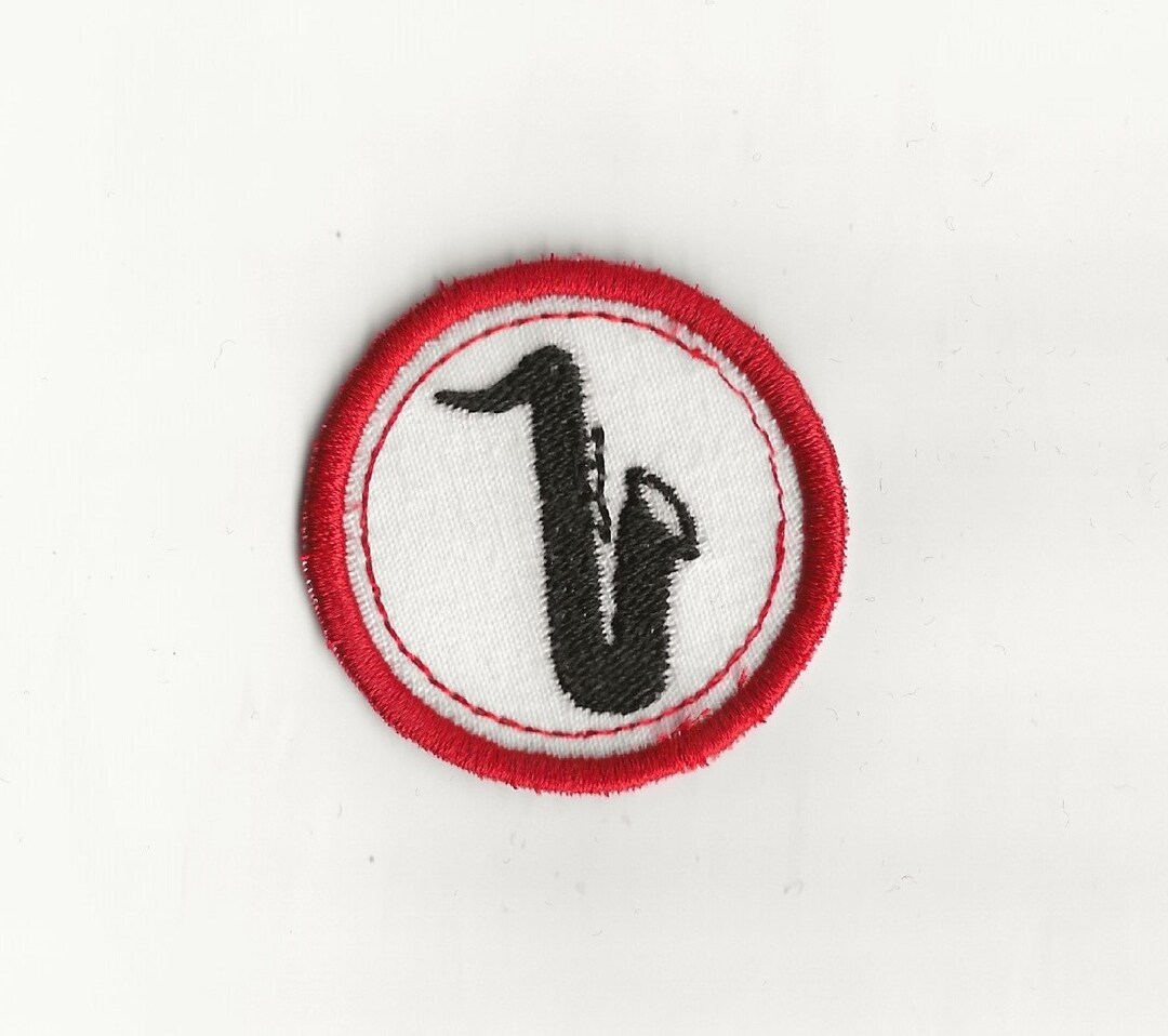 2" Saxophone Merit Badge, Patch! Any Color Combo! Custom Made! - Etsy