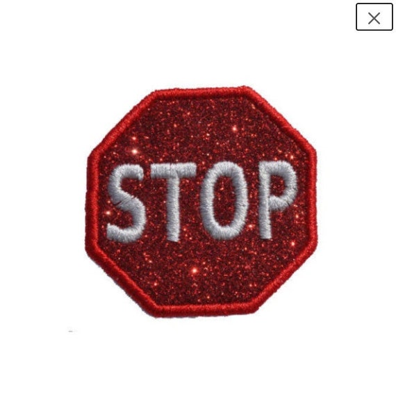 Stop Sign Iron on Brilliant NO MESS Glitter PN5 - Etsy