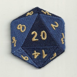 D-20 D&D Patch, Any Color Combo! Custom Made! F16 - Etsy