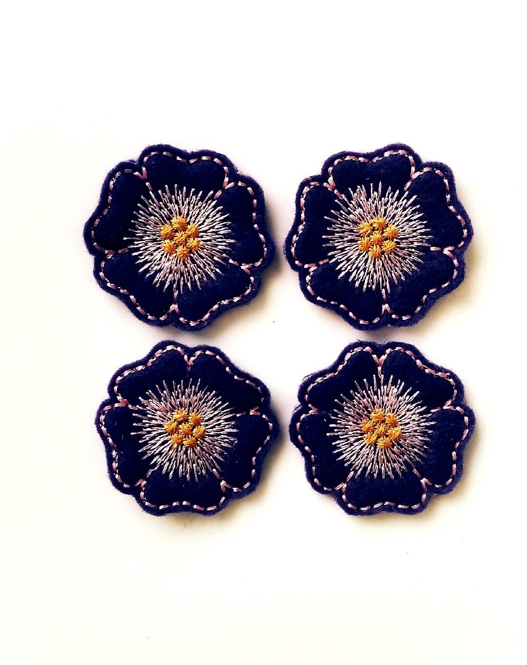 Flower Felties! Custom Color, Set of 4! - Etsy
