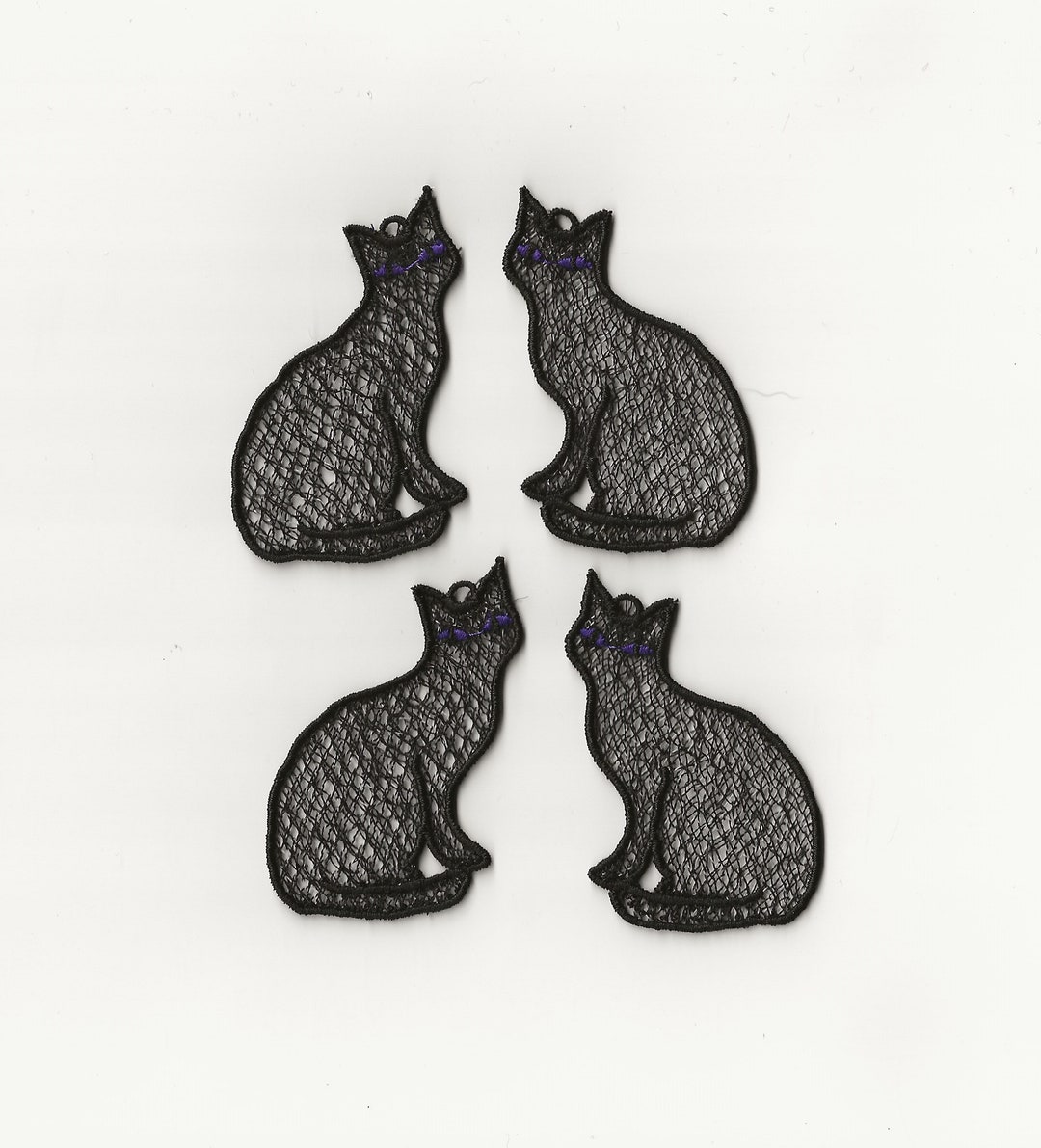 2" Cat Lace Charms, Set of 4! - Etsy