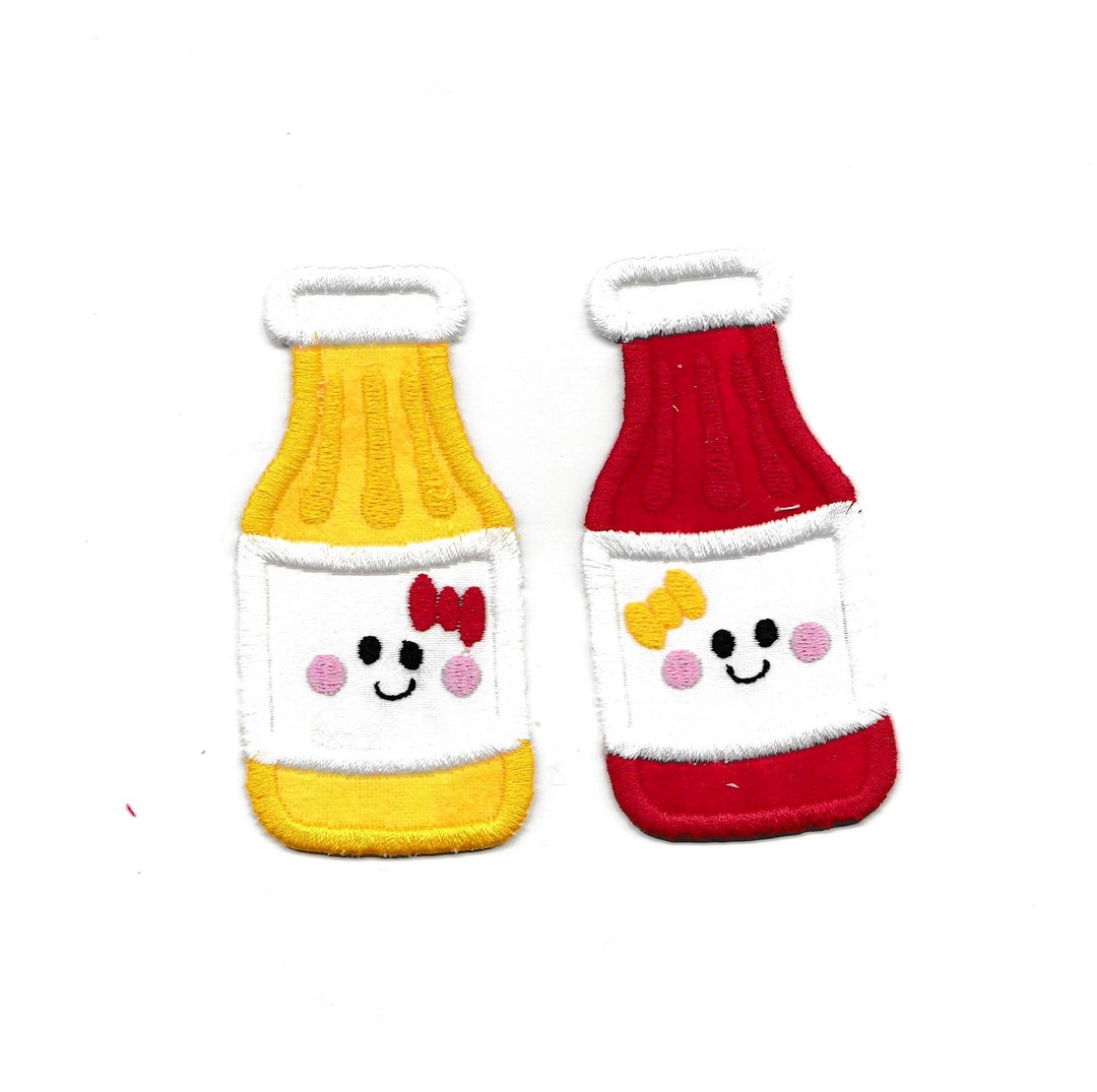 Kawaii Ketchup and Mustard Patch! Custom Made! - Etsy