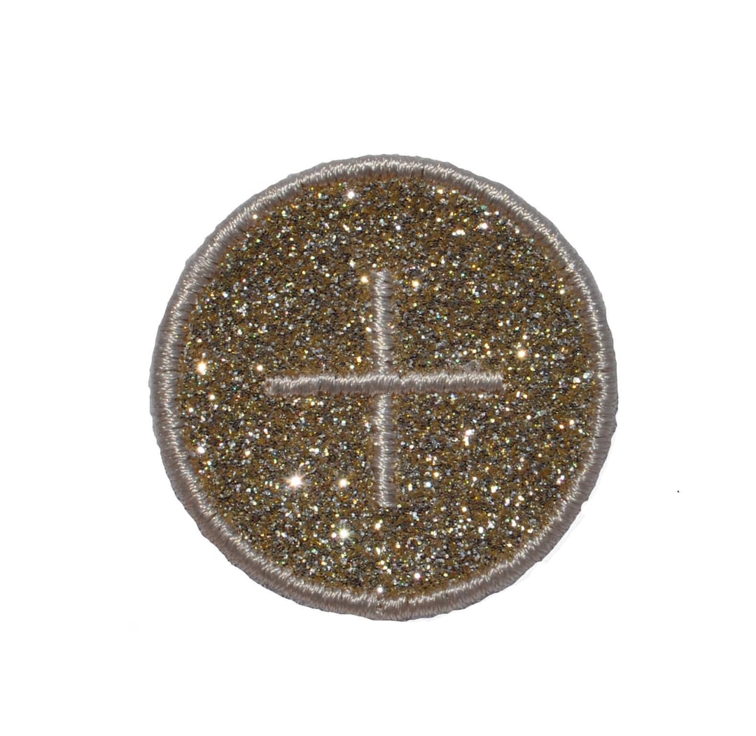 Communion Wafer Host Jesus Cross Iron on Brilliant NO MESS Glitter ...