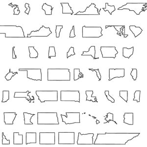 Personalized State Patch, Choice of 1 City Marked by Heart or Star ...