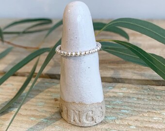 Rain Stacking Ring in Sterling Silver and 22k Gold Water - Etsy
