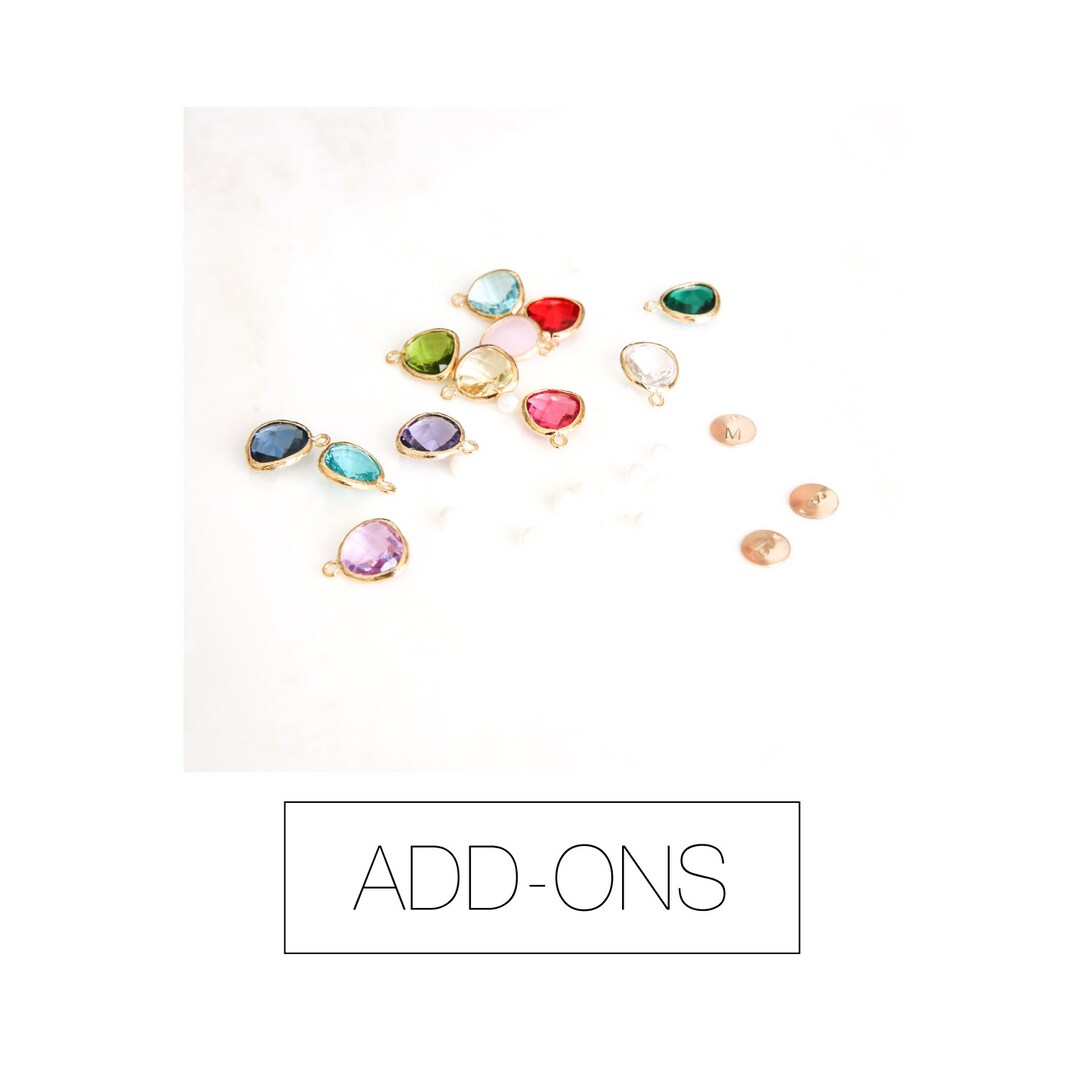 ADD-ON Add a Tag, Pearl, or Birthstone to an Item. Custom Necklace ...