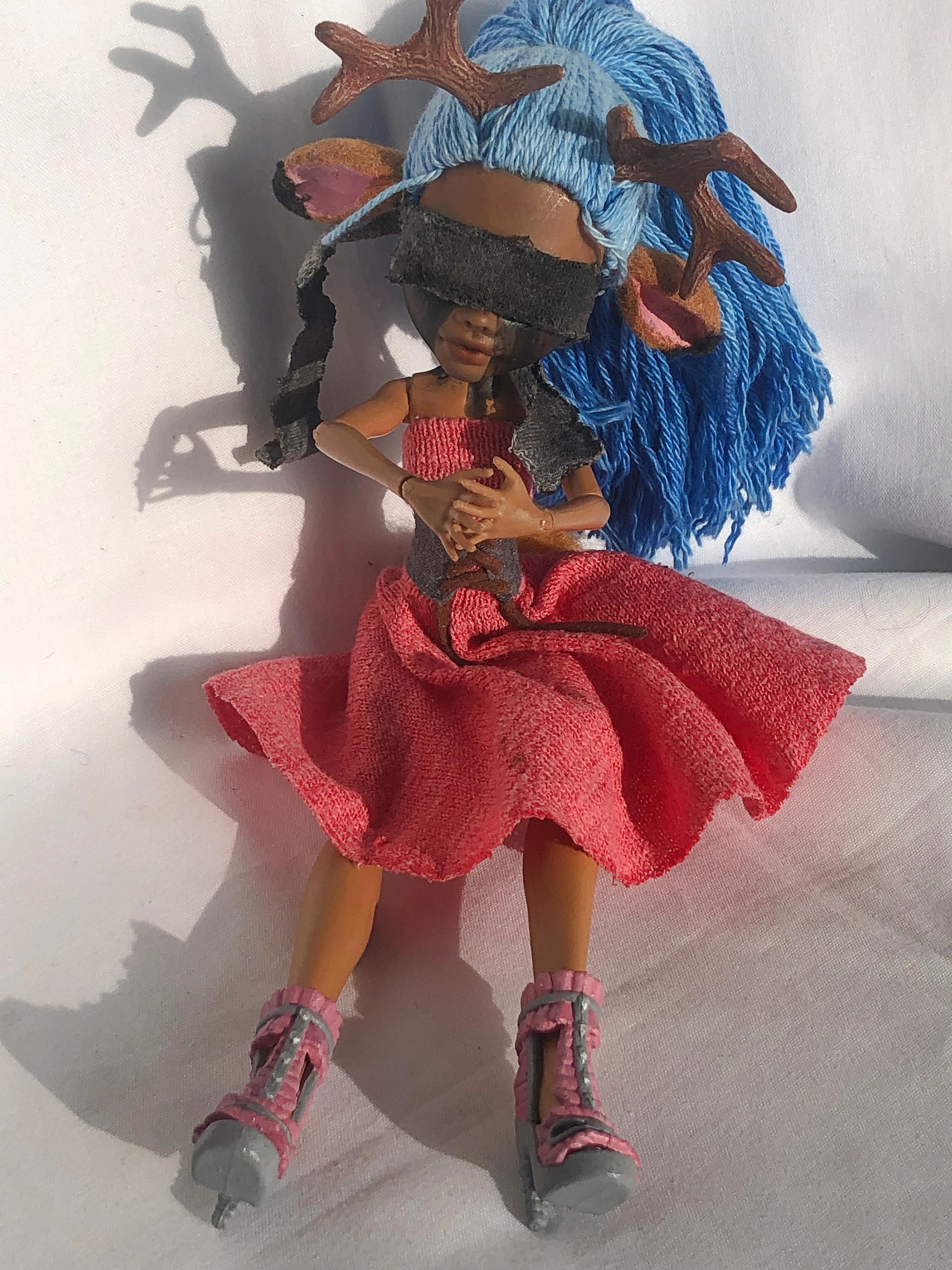 Deer Figurine Altered Doll Doll Repaint - Etsy