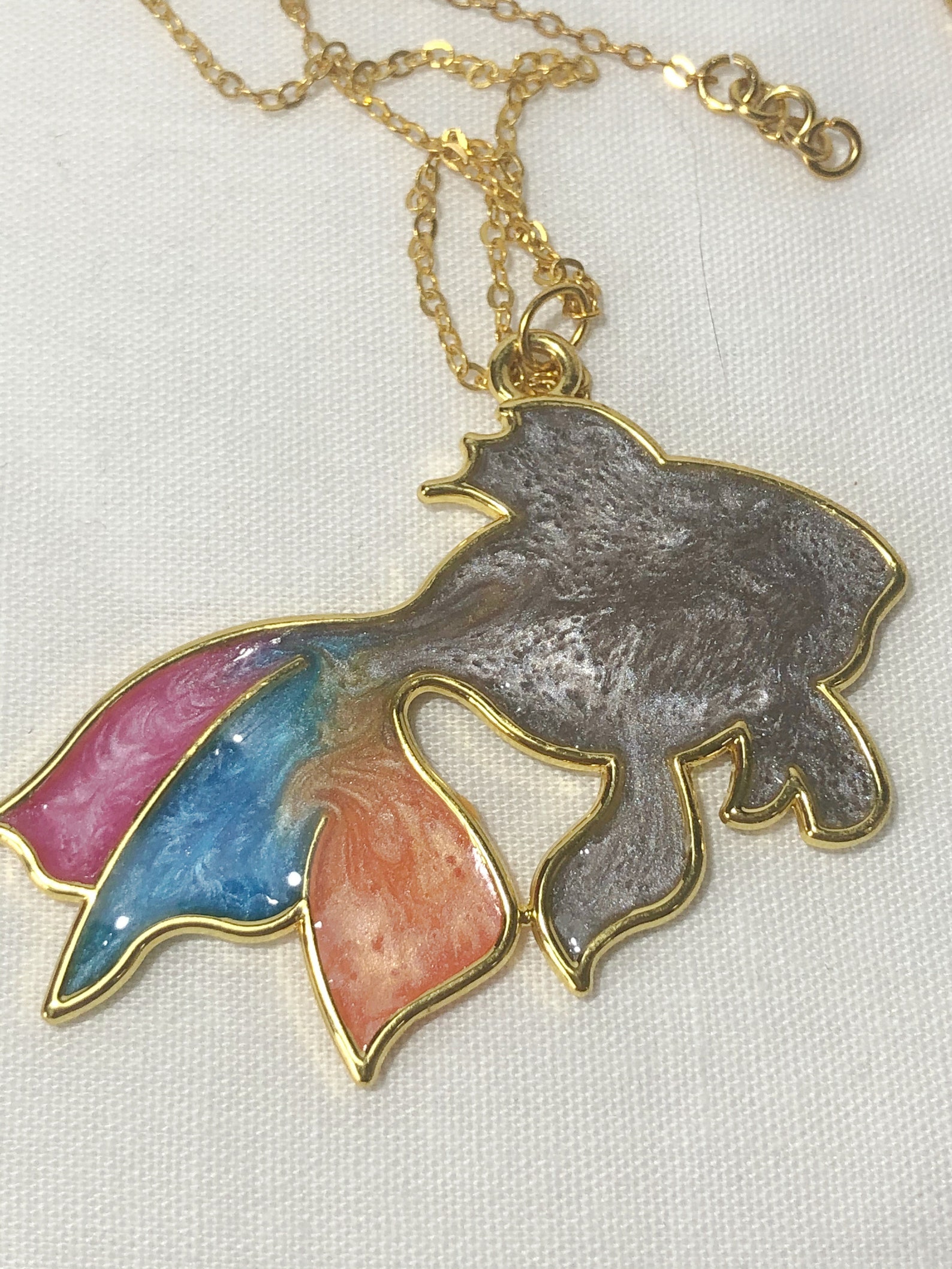 Fish Pendant Rainbow Pendant - Etsy