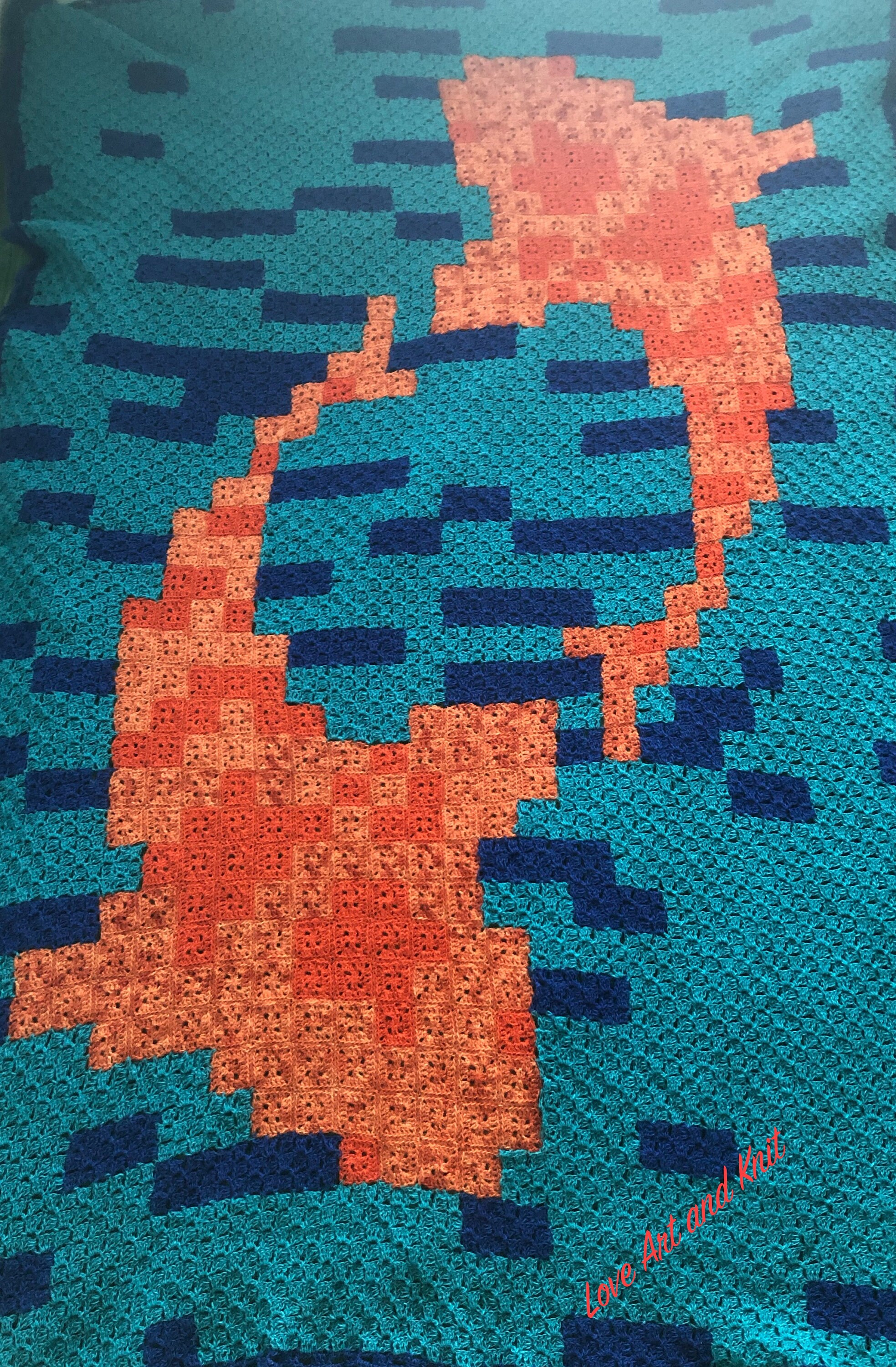 Blanket Afghan Throw Icelandic Wool Koi Fish - Etsy