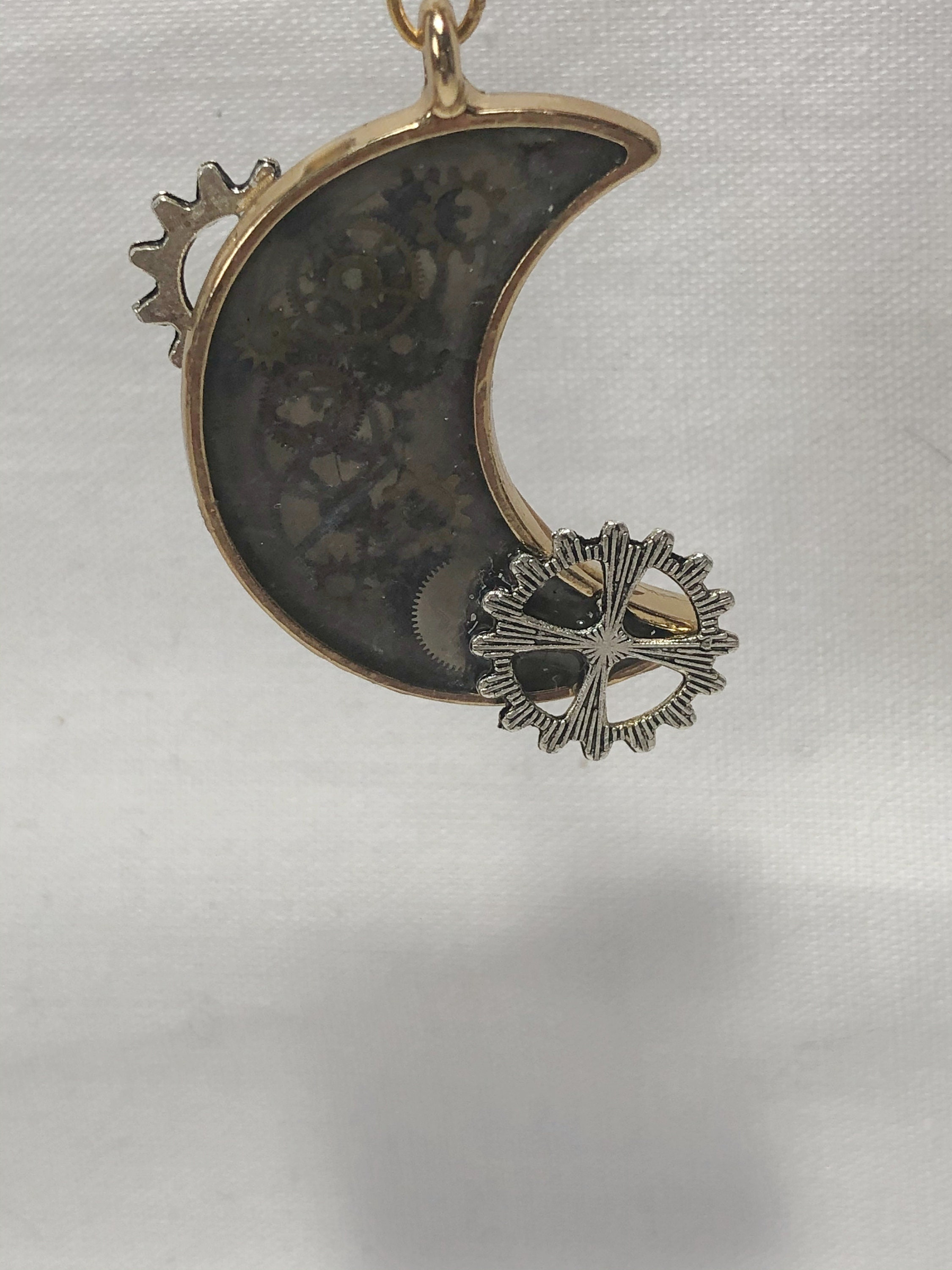 Pendant Unique Jewellery Resin Moon Pendant | Etsy