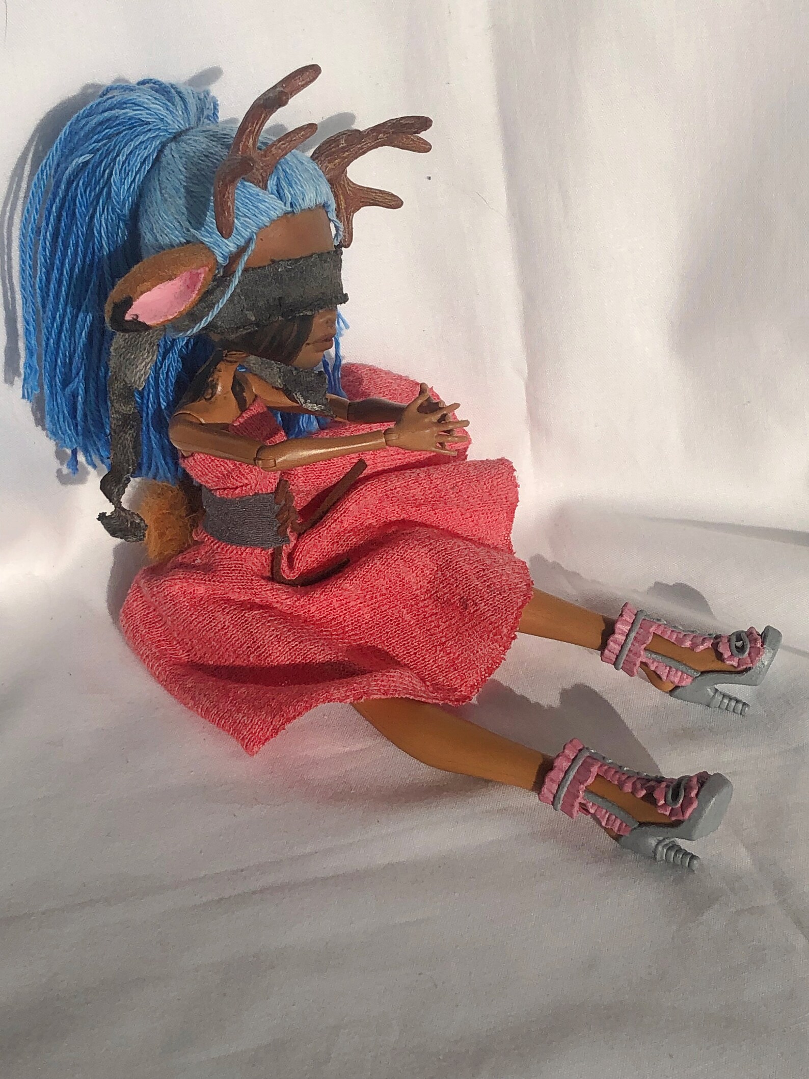 Deer Figurine Altered Doll Doll Repaint - Etsy