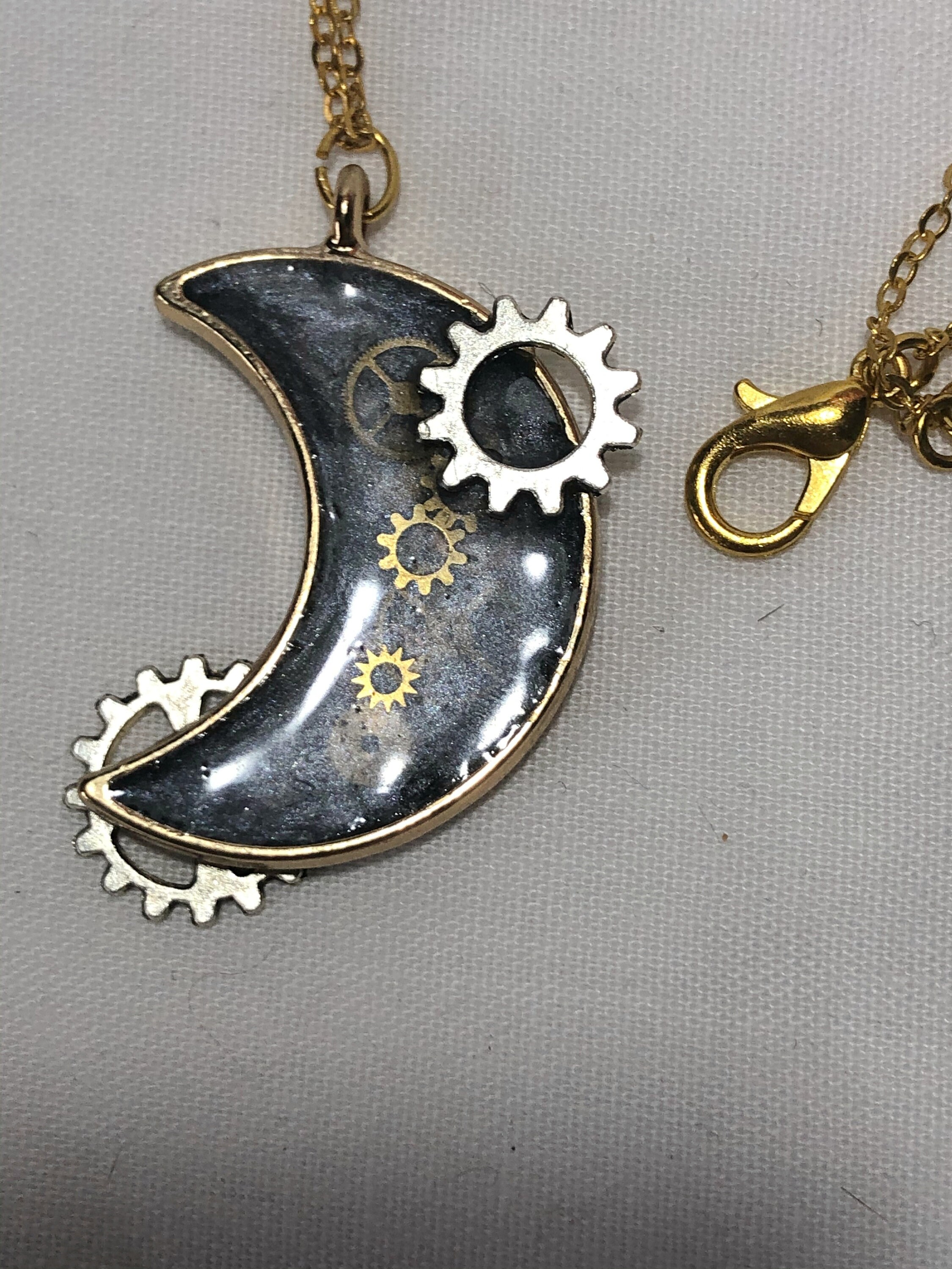 Pendant Unique Jewellery Resin Moon Pendant | Etsy