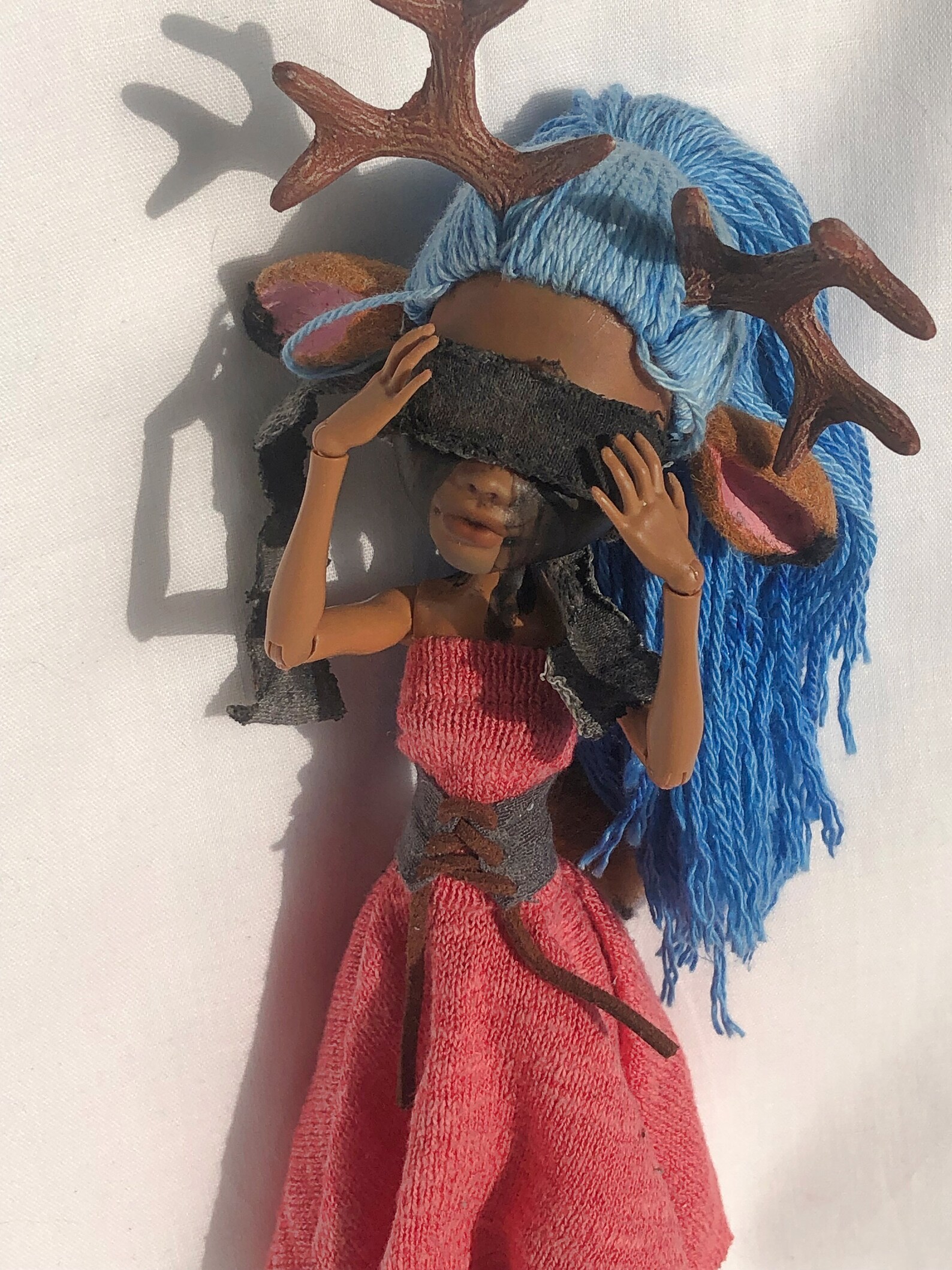 Deer Figurine Altered Doll Doll Repaint - Etsy