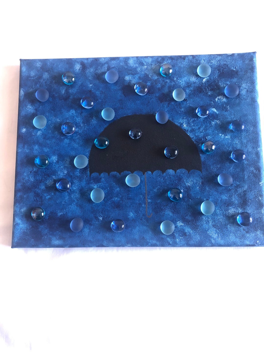 Mixed Media Wall Art, Raindrops Painting, Pebbles Painting - Etsy