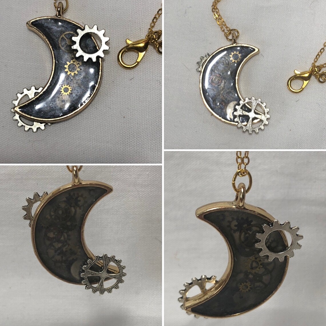 Pendant Unique Jewellery Resin Moon Pendant - Etsy
