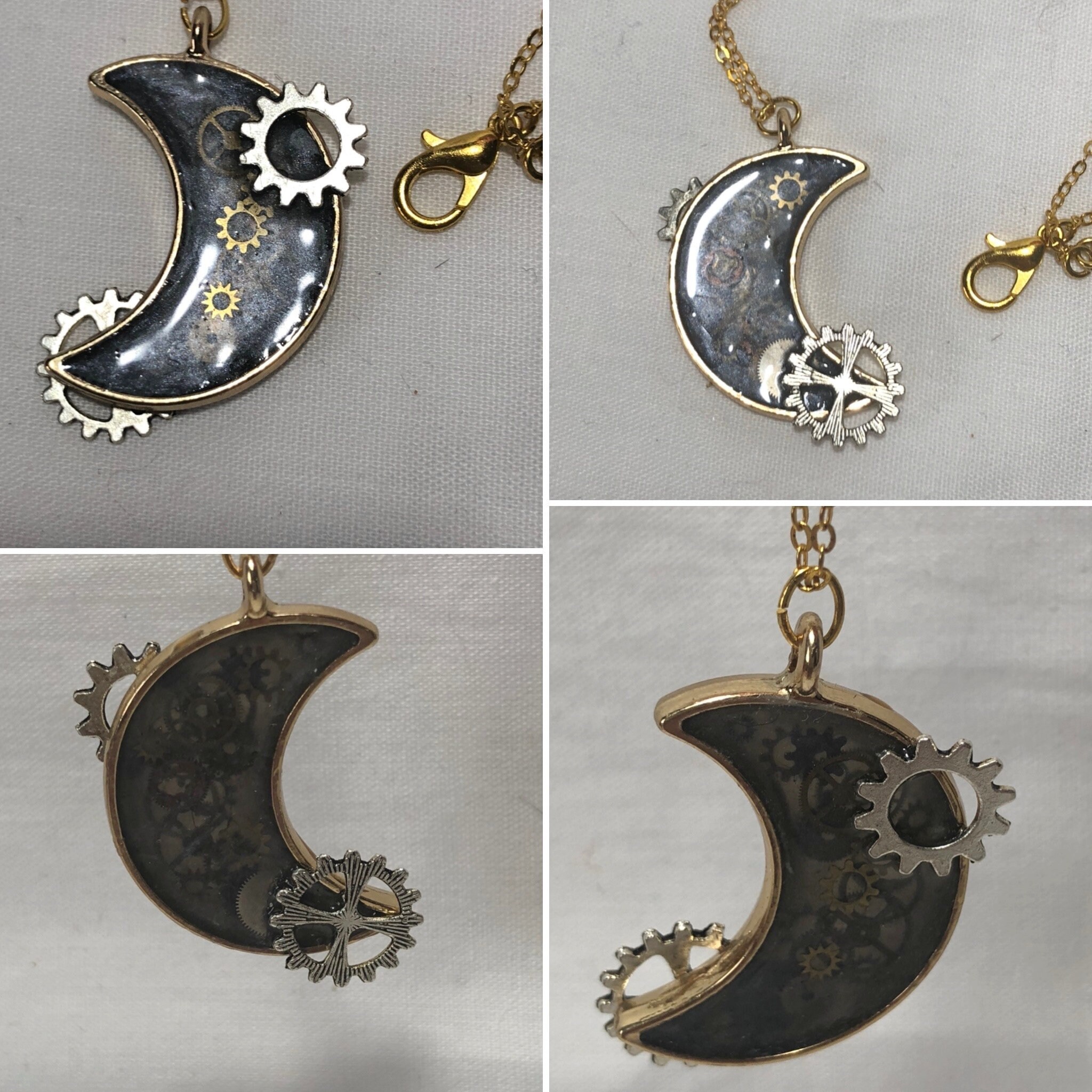 Pendant Unique Jewellery Resin Moon Pendant | Etsy
