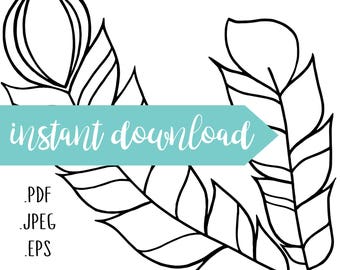 Feather coloring | Etsy