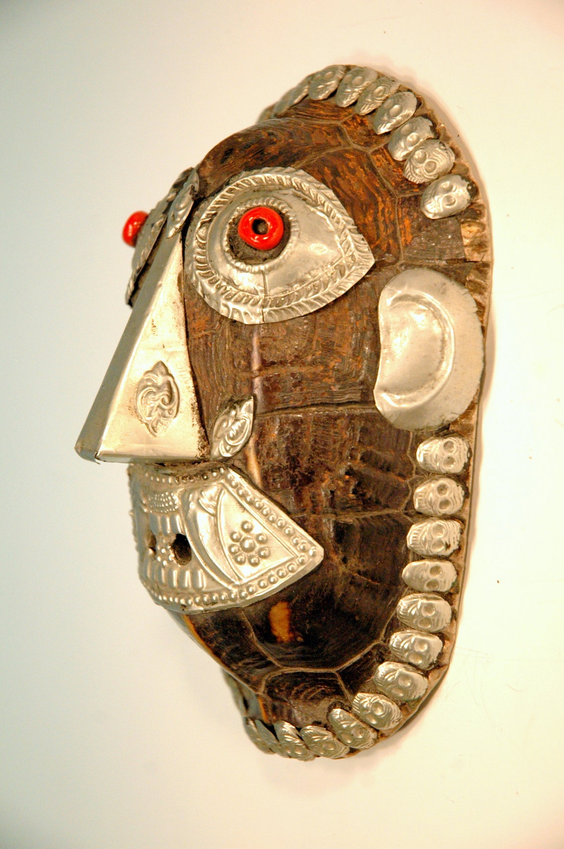TURTLE SHELL MASK With Silver Metal. Purchased From Bangkok, Thailand ...