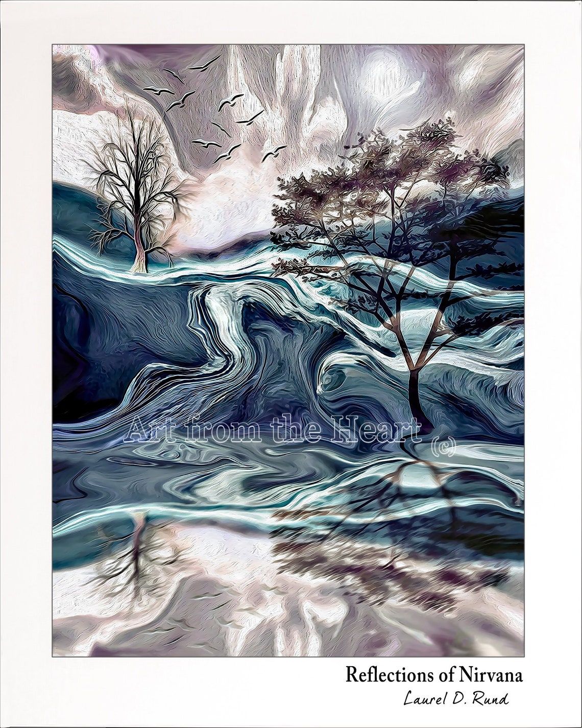 REFLECTIONS WALL ART Abstract Wall Art Art Lover Gift Nirvana Wall Art ...