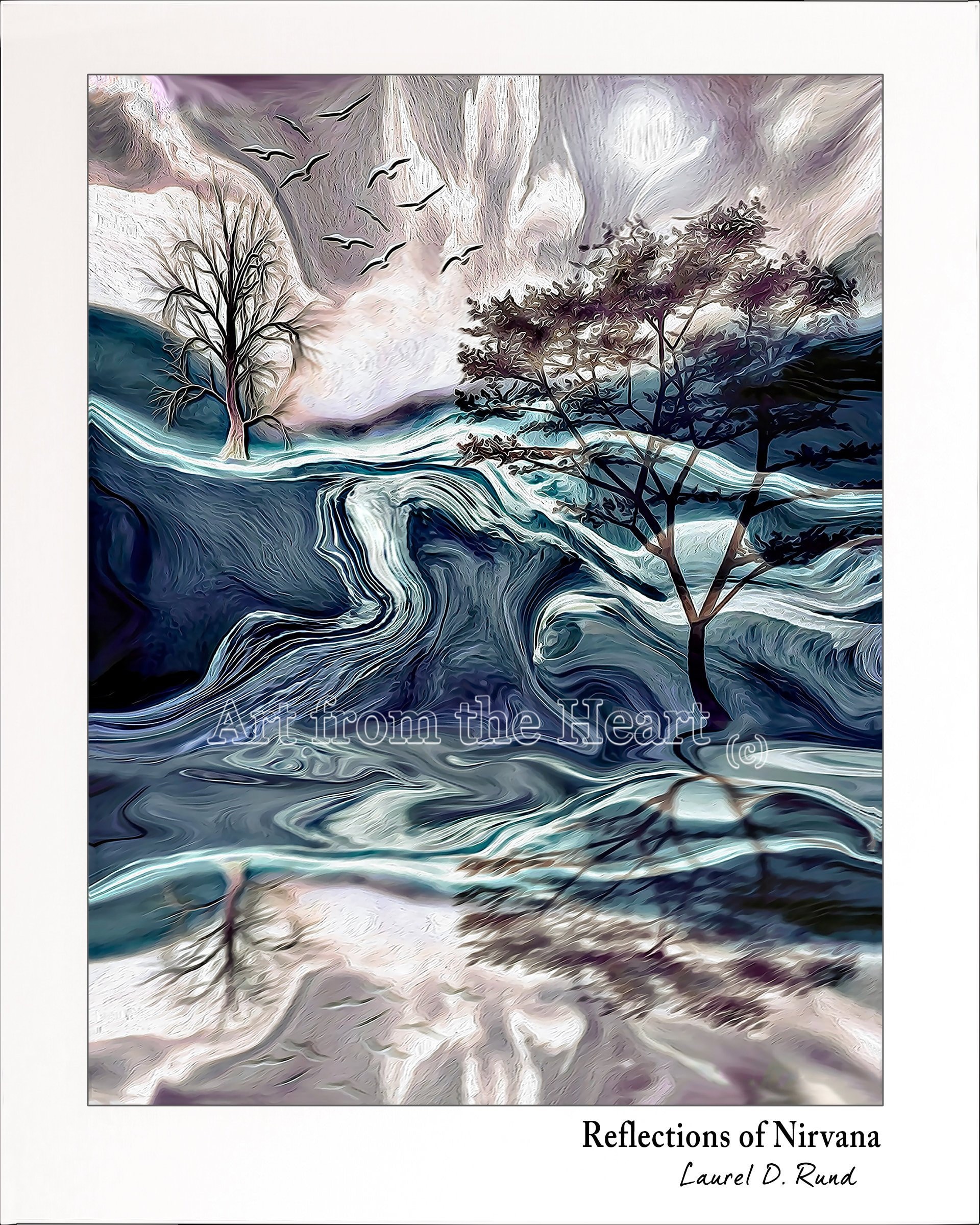 REFLECTIONS WALL ART Abstract Wall Art Art Lover Gift Nirvana Wall Art ...