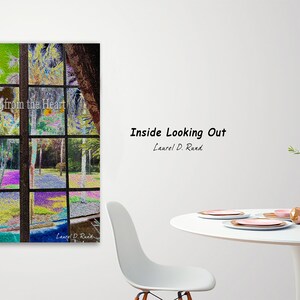 INSIDE OUT WINDOW Art, Palm Tree Art, Abstract Art Print, Living in ...