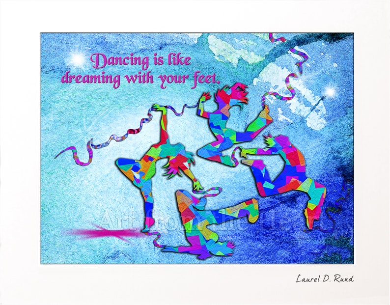 Dancing Dreaming Inspirational Dance Quote Art Print Quote - Etsy