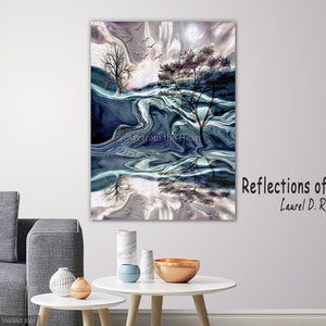 REFLECTIONS WALL ART Abstract Wall Art Art Lover Gift Nirvana Wall Art ...