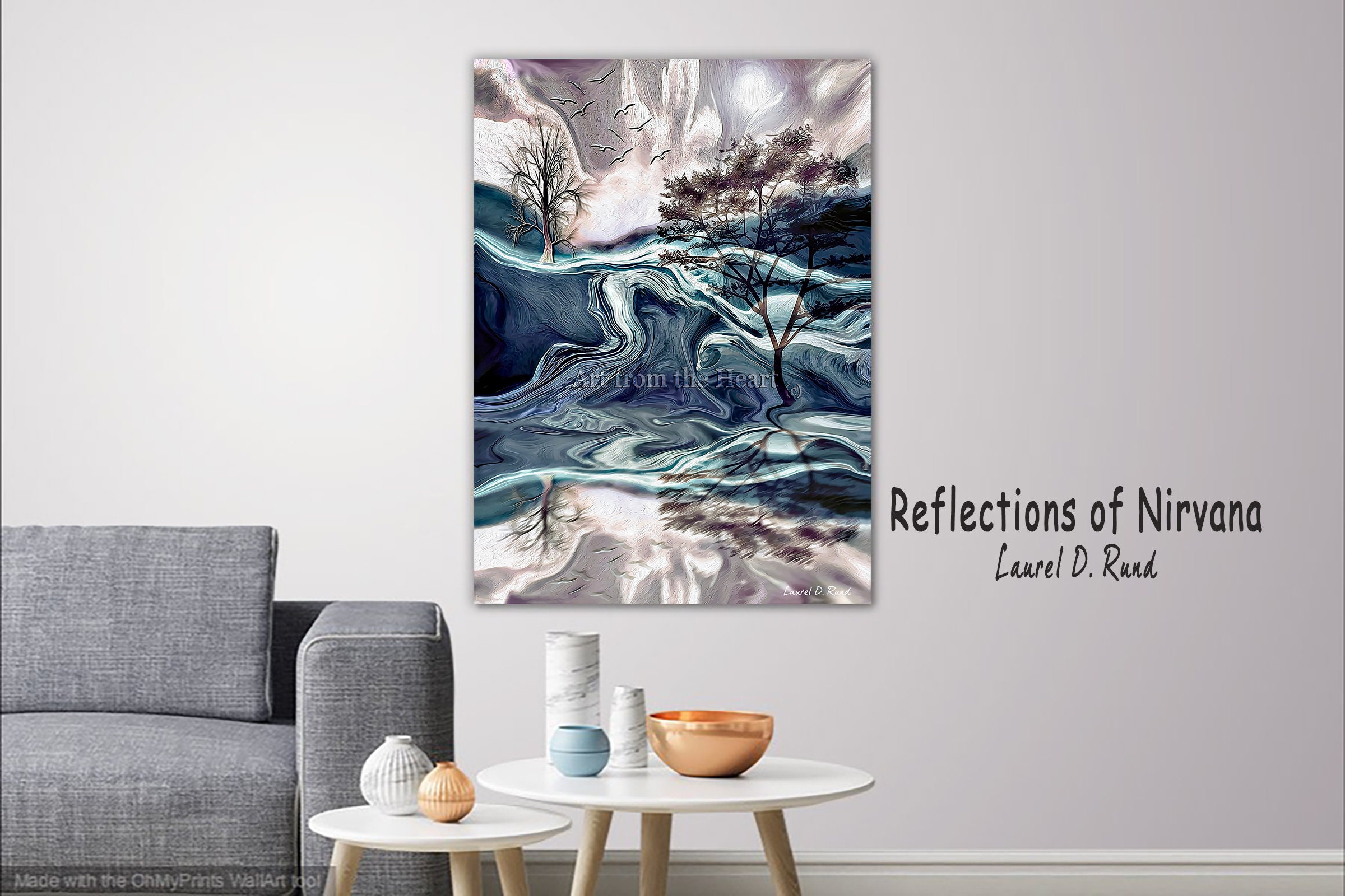 REFLECTIONS WALL ART Abstract Wall Art Art Lover Gift Nirvana Wall Art ...