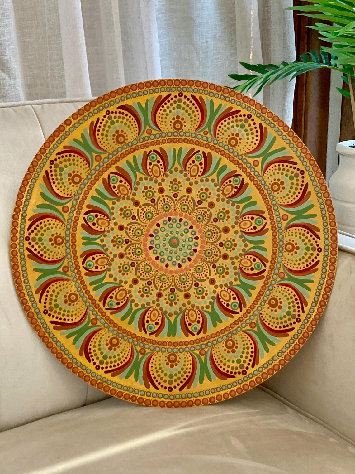 18 Inch Mandala, Wall Art, Dot Mandalas, Wedding Gifts, Spiritual Art ...