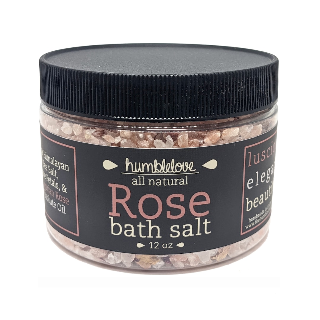 Rose Bath Salt - All-natural Bulgarian Rose Absolute Oil With Pink ...