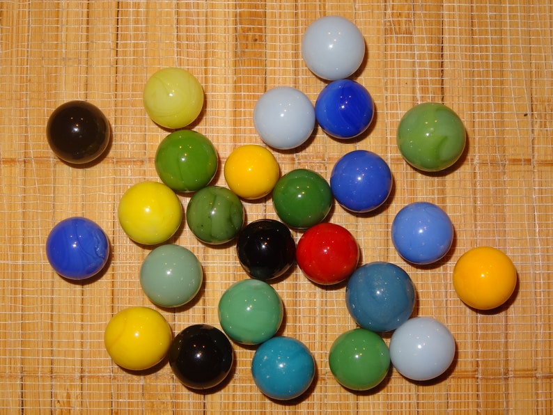 Lot of 25 Solid Color Marbles / / 5/8 / Craft Supplies | Etsy