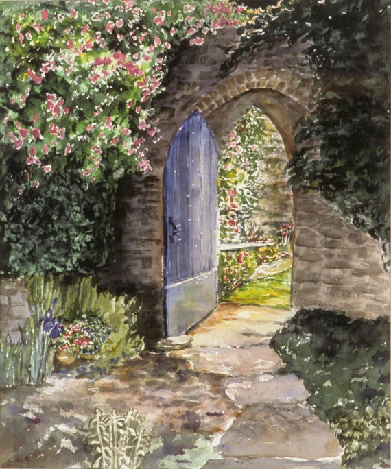 The Secret Garden blue Door - Etsy