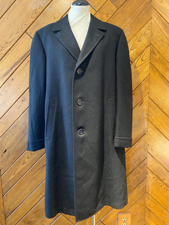 Vintage 1950s Mens Wool Coat Topcoat Overcoat Irish T… - Gem