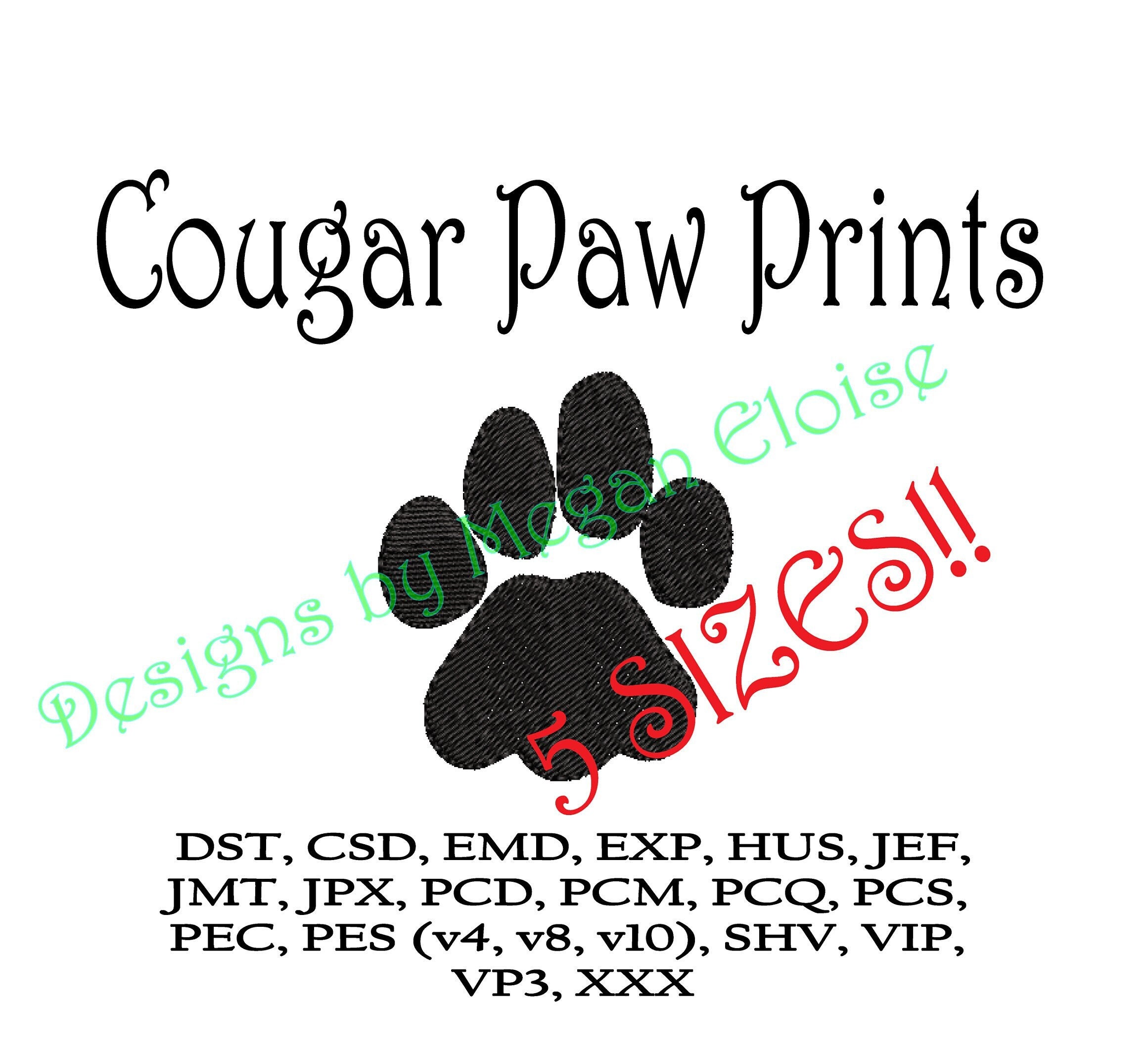 Purple Cougar Paw Prints