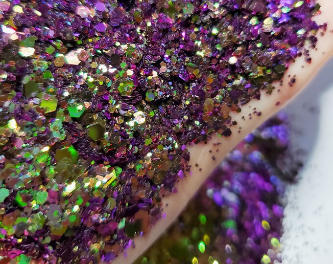Morph Magic Purple Green Color Shift Glitter, Color Shift Chameleon ...