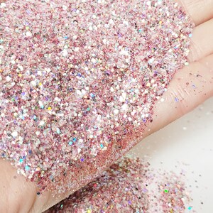 Princess Pink Custom Mix Chunky Hex Poly Glitter, Tumbler Making ...