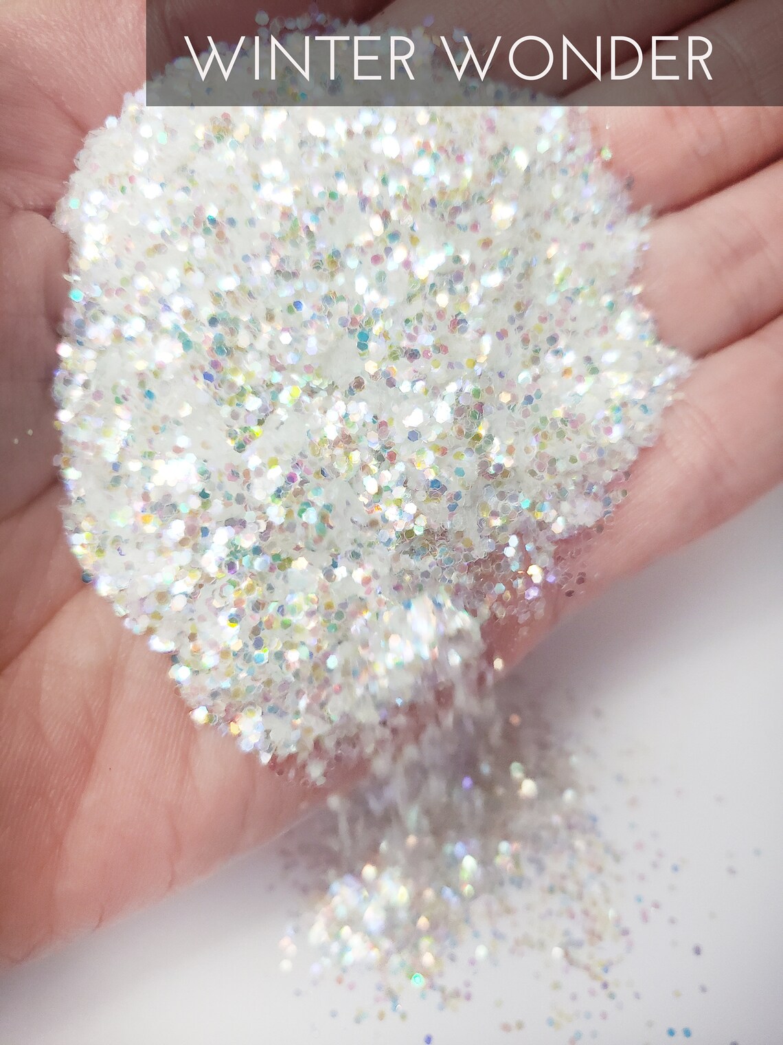 Winter Wonder White Glitter Iridescent White Glitter .040 | Etsy