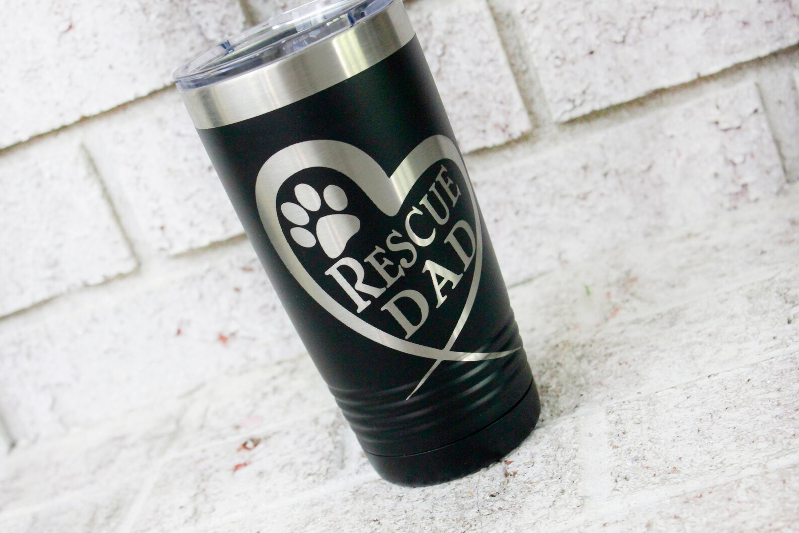 Rescue Dad Engraved Travel Tumbler Pet Adoption Rescue Dog - Etsy