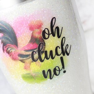 Oh Cluck No With Rooster Clear Waterslide Decal Cluck No - Etsy