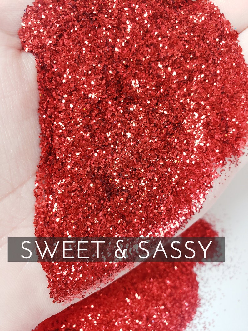 Sweet & Sassy Red Glitter .015 Hex Poly Glitter Affordable - Etsy