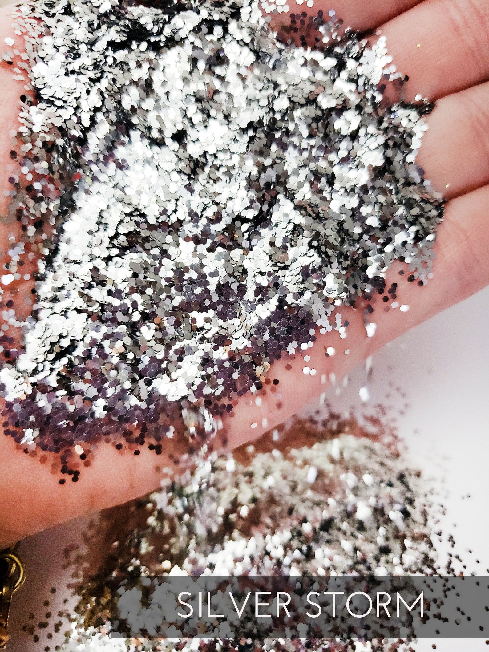 Silver Storm Glitter Metalllic Silver Glitter .040 Small | Etsy