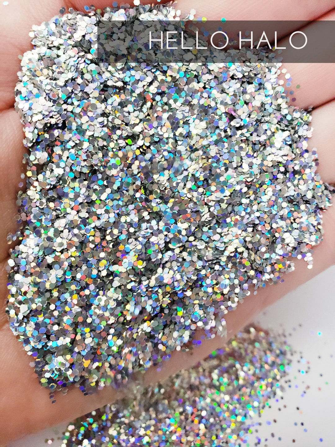 Hello Halo Holographic Glitter .040 Hex Poly Glitter for - Etsy