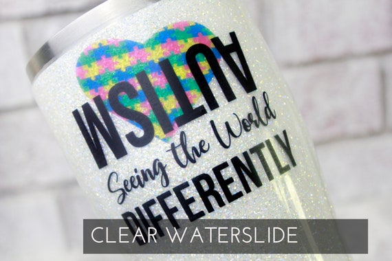 Autism Awareness Clear Waterslide Decal Autism Awareness | Etsy