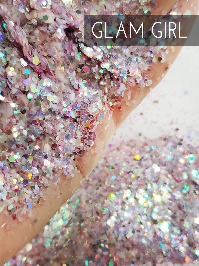 Glam Girl custom mix chunky hex poly glitter tumbler making | Etsy