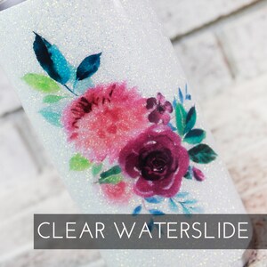 Colorful Flower Bouquet Floral Decal Clear Waterslide Decal - Etsy