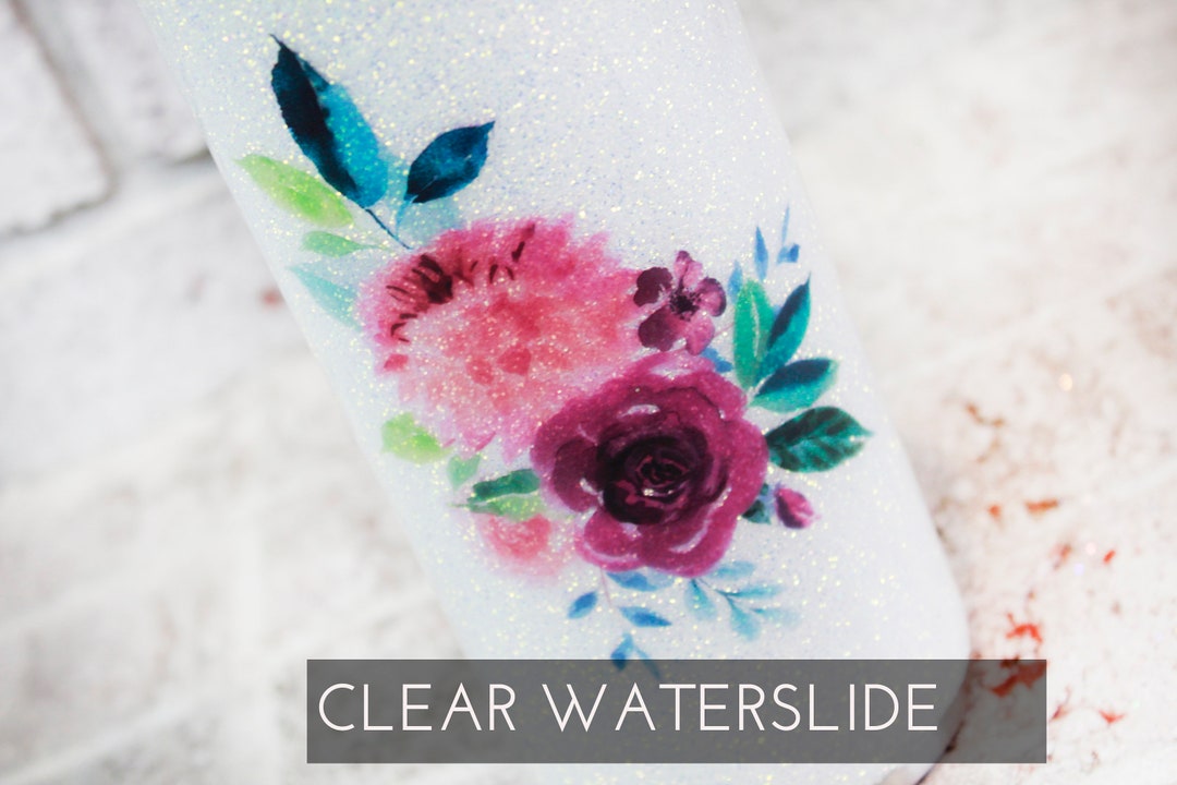Colorful Flower Bouquet Floral Decal Clear Waterslide Decal - Etsy