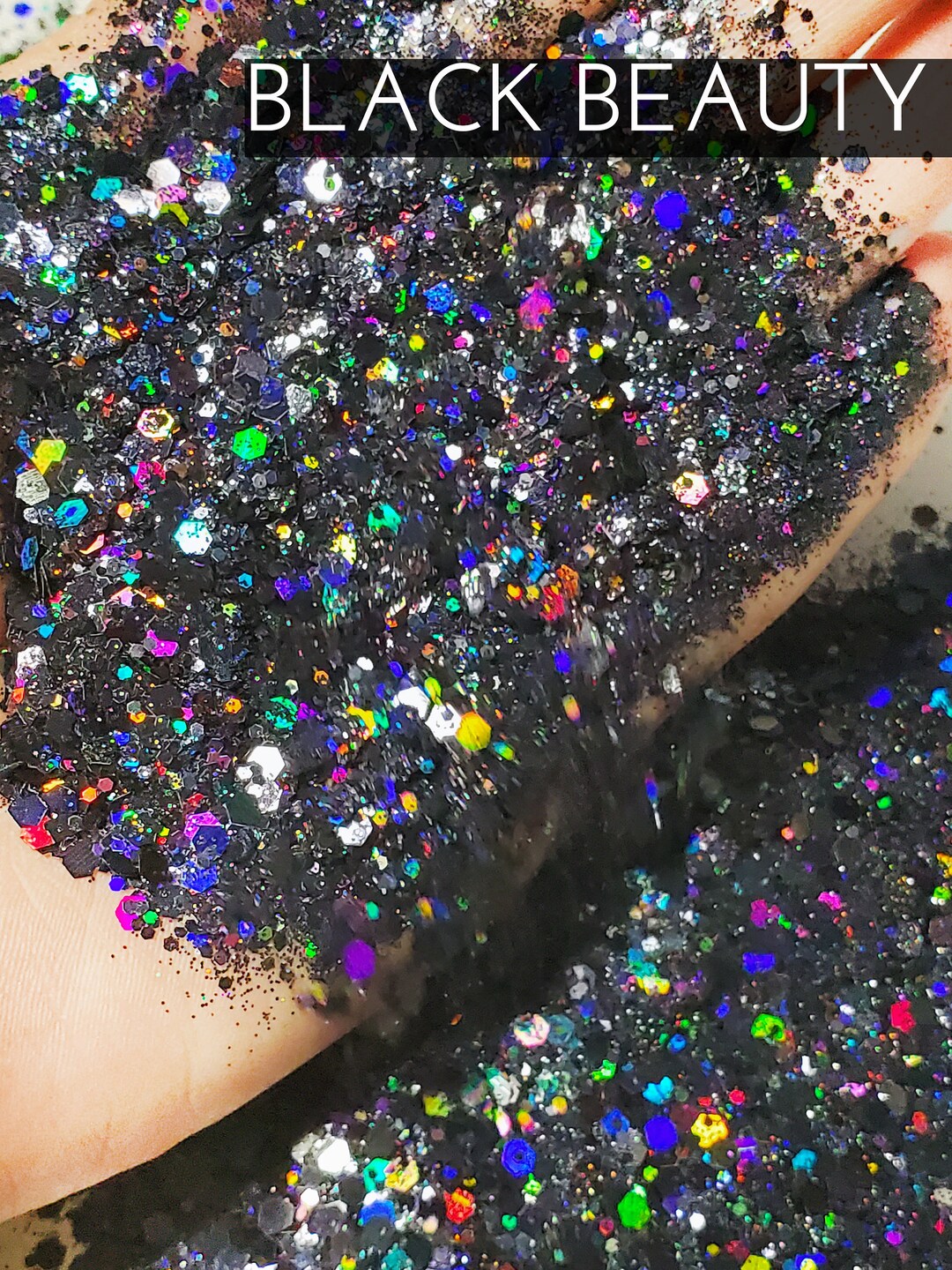 Black Beauty Holo Custom Mix Chunky Hex Poly Glitter Tumbler - Etsy