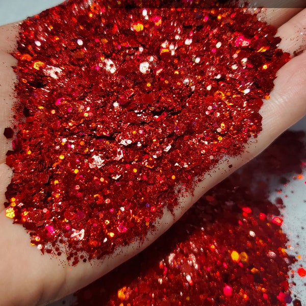 Red Glitter - Etsy