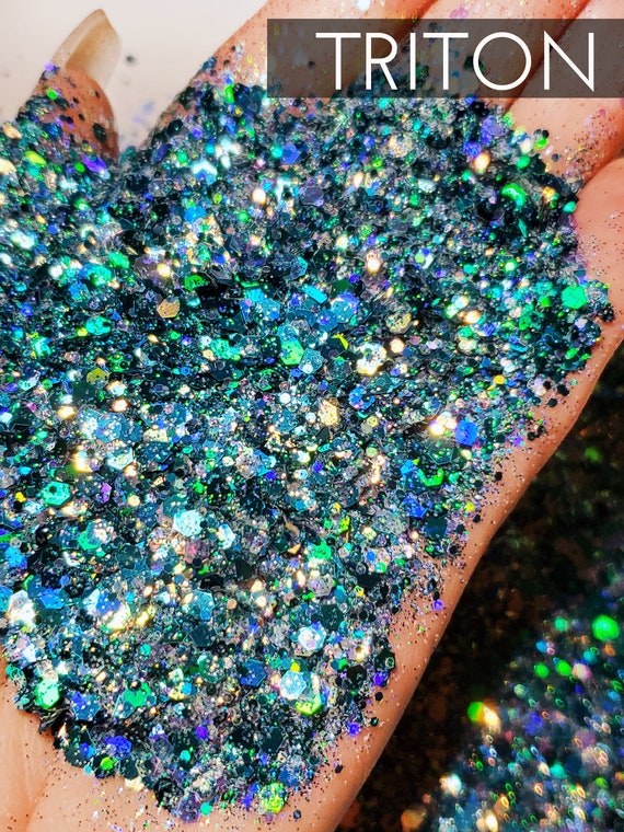 Titan Custom Mix Blue and Gold Glitter Holographic Mix - Etsy Finland