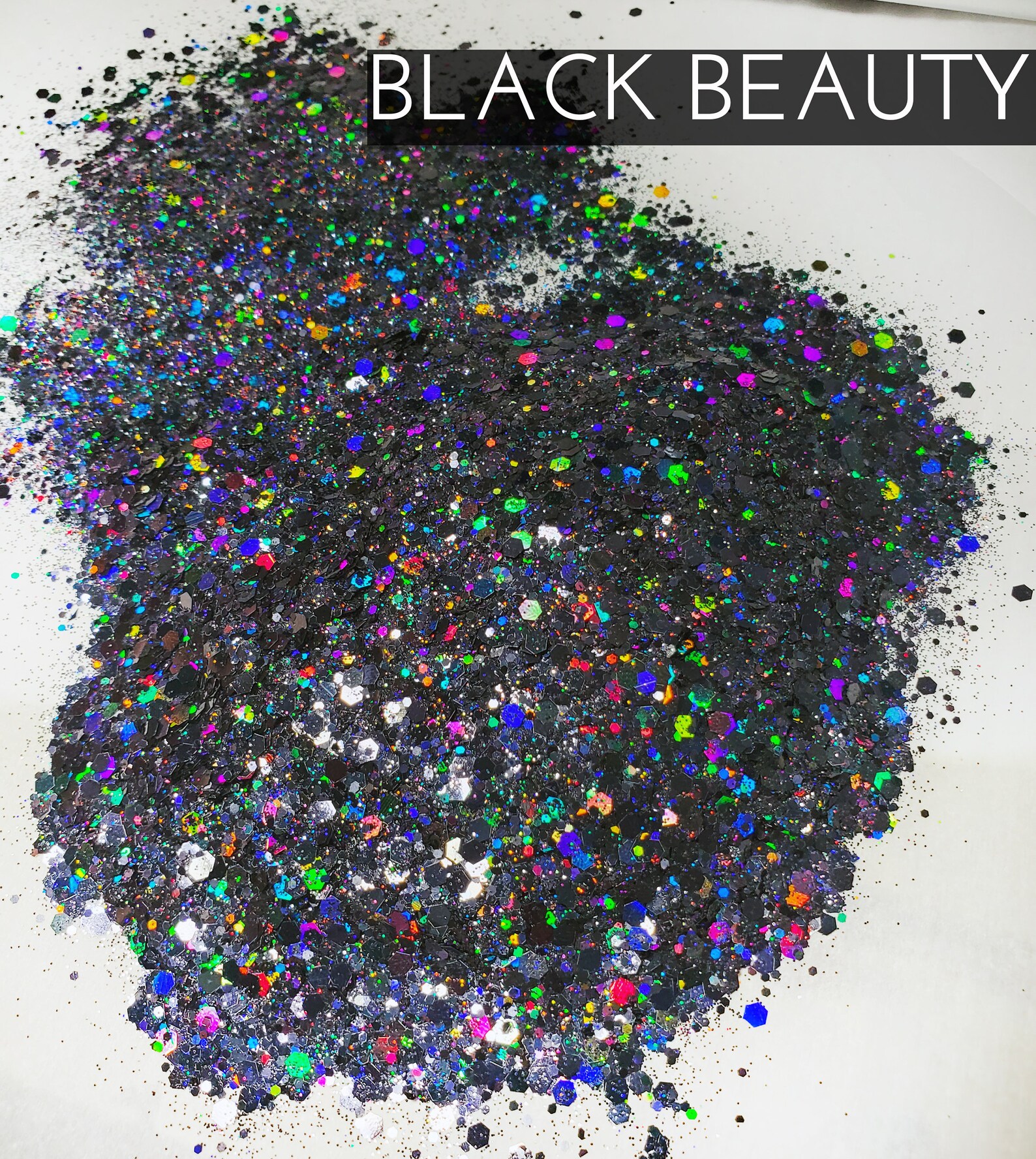 Black Beauty Holo Custom Mix Chunky Hex Poly Glitter Tumbler - Etsy